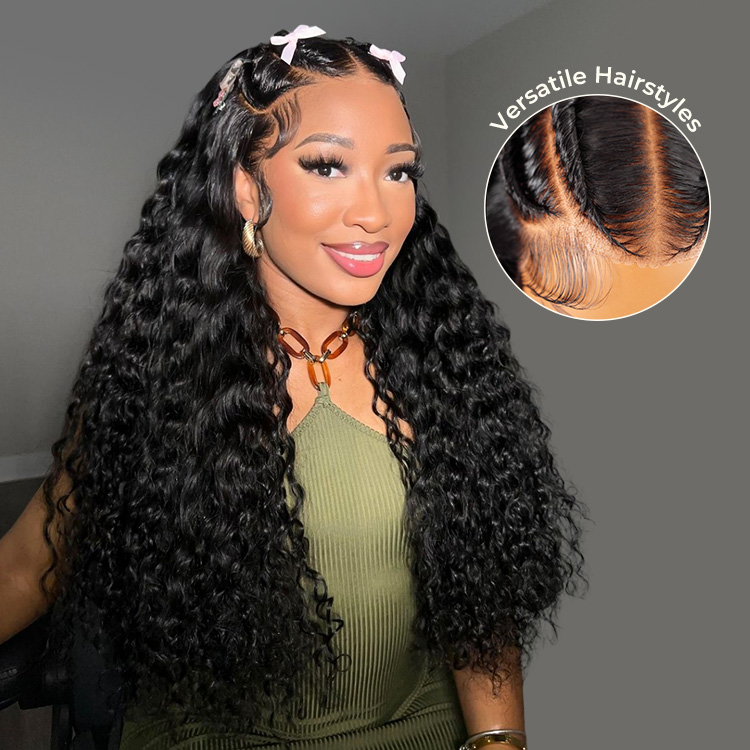 Pre-Braided Stylist Wig Loose Deep Human Hair Wig 13X6 Pre-Kontless LY ...