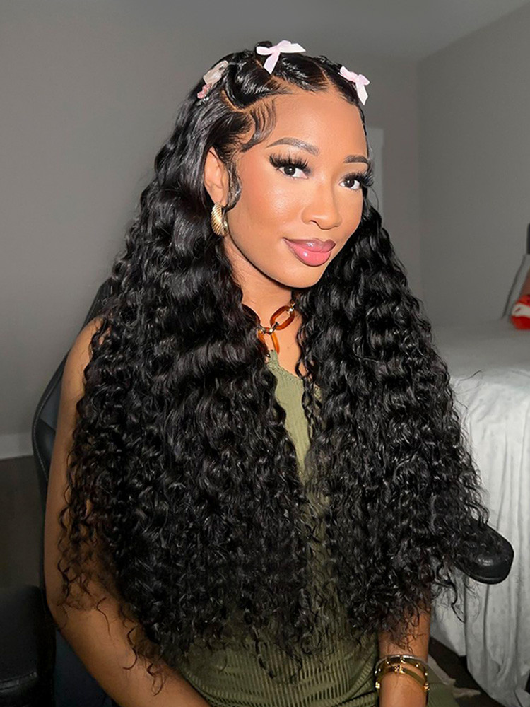 Pre-Braided Stylist Wig Loose Deep Human Hair Wig 13X6 Pre-Kontless LY ...