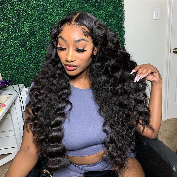 Loose Deep Weave Human Hair Lace Front Wigs -West Kiss Hair